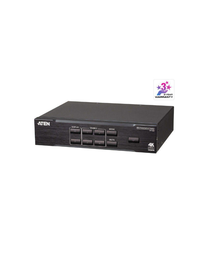Buy Aten VP1420 4x2 4K Presentation Matrix Switch | The Telco Shop AU